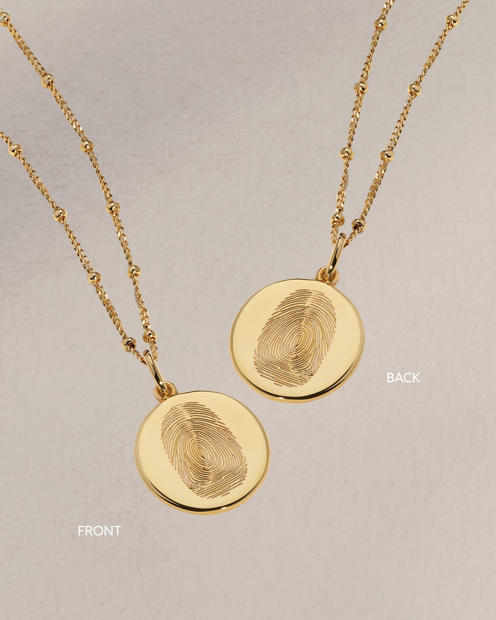 The Double Sided Fingerprint Necklace – Deja Marc UK